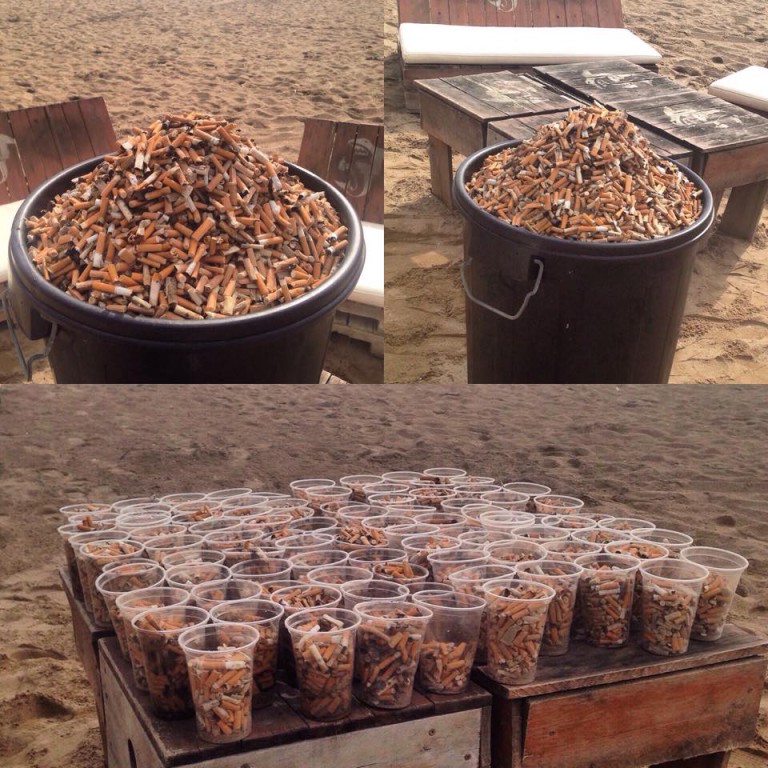 Una bebida gratis a cambio de un vaso lleno de colillas – Tibu-Ron Group